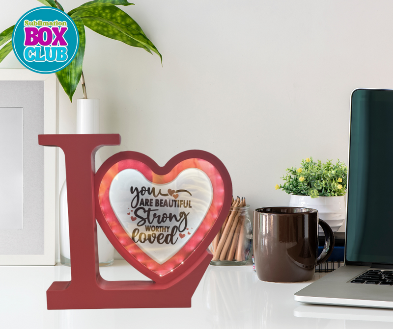 Sublimation LED Magic Love Photo Frame Mirror - subthisandthat