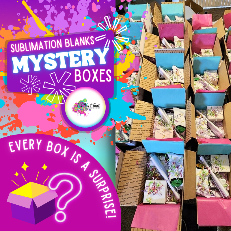 Sublimation Starter Blanks Box – Mystery Craft Box for Beginners & Sma ...