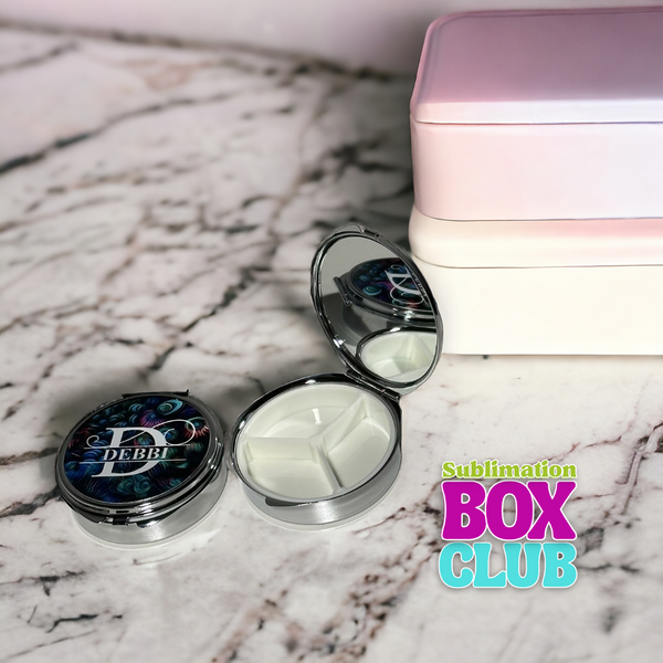 Cosmetic Sublimation Compact Pill Holder - subthisandthat