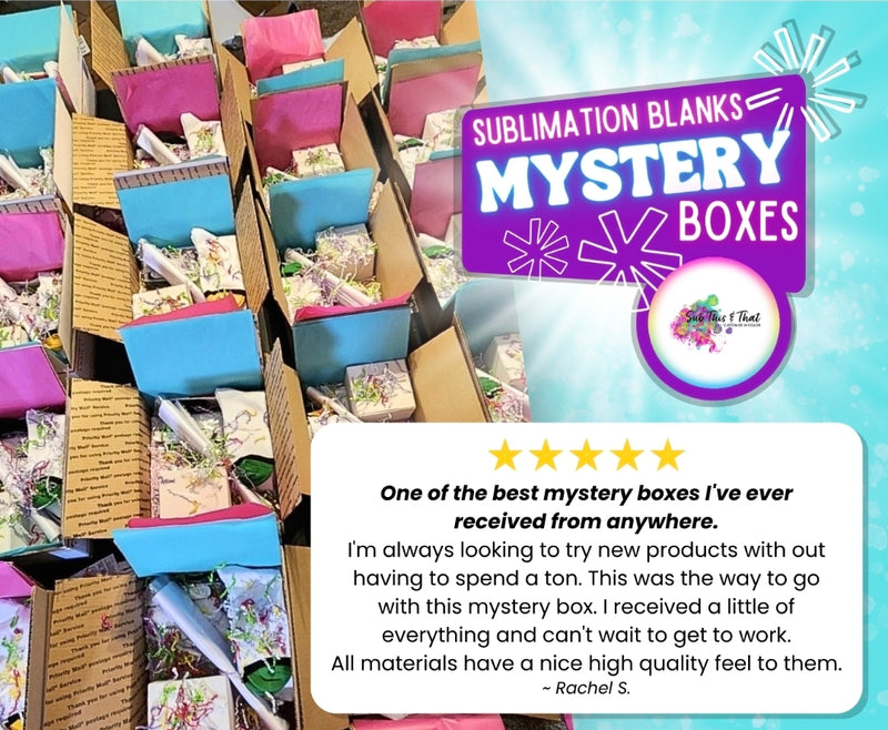 Sublimation Starter Blanks Box – Mystery Craft Box for Beginners & Sma ...